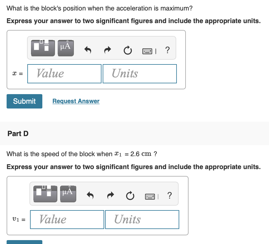 Solved A 190 g block attached to a spring with spring | Chegg.com