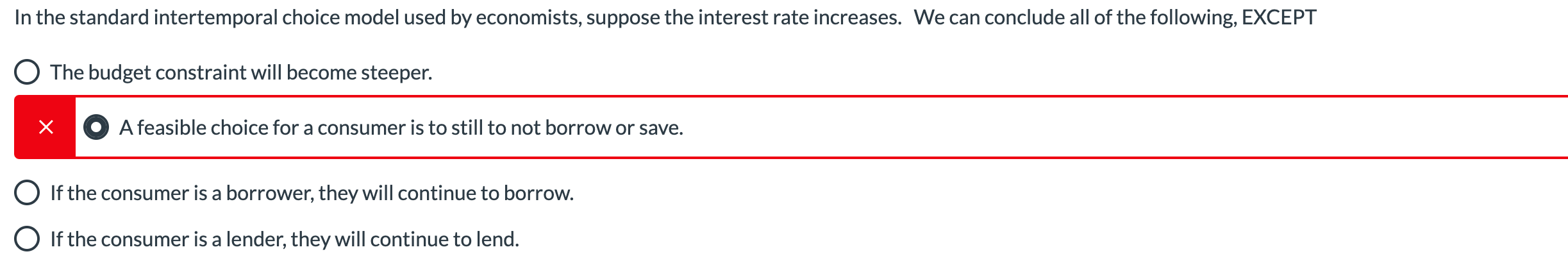 Solved In the standard intertemporal choice model used by | Chegg.com