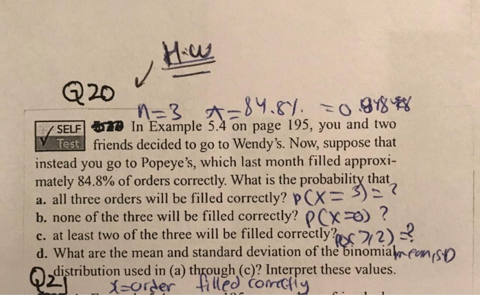 Solved Q20 SELF In Example 5.4 on page 195, you and two ast | Chegg.com