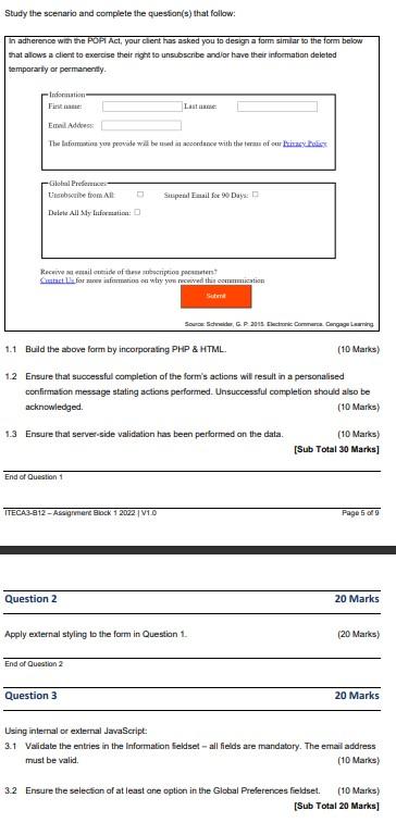 Solved Study the scenario and complete the question(s) that | Chegg.com