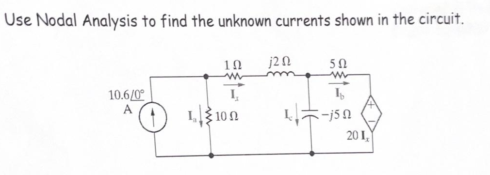 Solved Use Nodal Analysis to find the unknown currents shown | Chegg.com