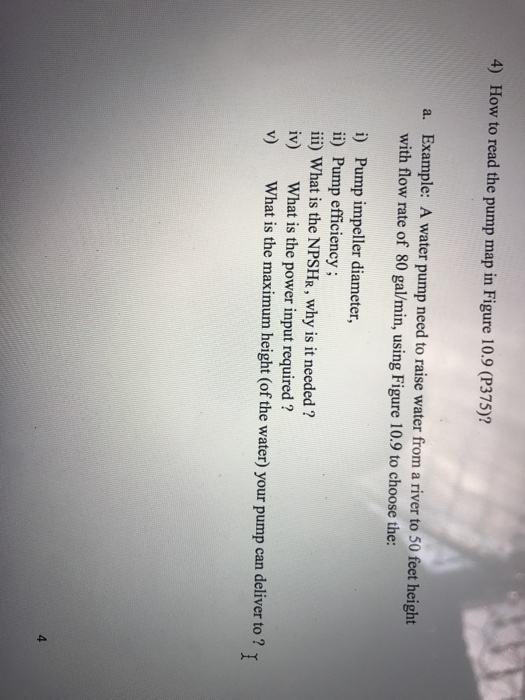 Solved 4) How to read the pump map in Figure 10.9 (P375)? a. | Chegg.com