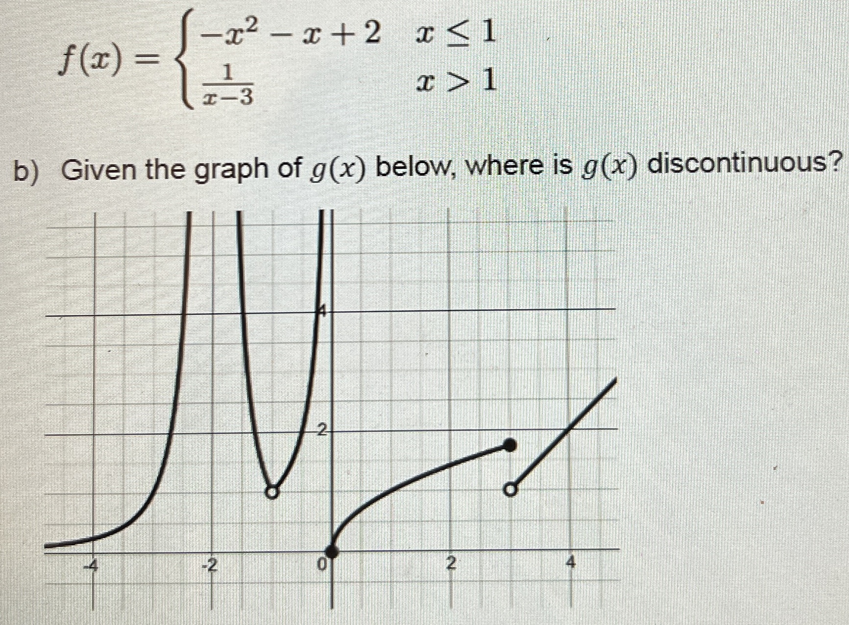 Solved Please show all work and explain. a) Given the | Chegg.com