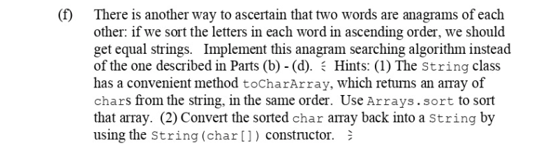 Solved 9." A word is said to be an anagram of another word | Chegg.com