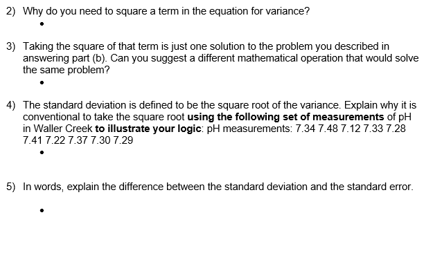 Solved 2) Why do you need to square a term in the equation | Chegg.com