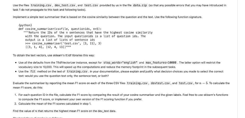 Need help for the following task in python (jupyter | Chegg.com