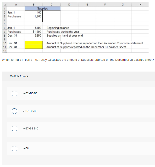 Solved A B D E F G H B C с Prepaid Insurance 1,200 Dec. 1 1 | Chegg.com