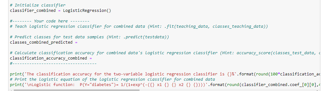 Solved Task 2. Logistic regression ¶ On second task logistic | Chegg.com