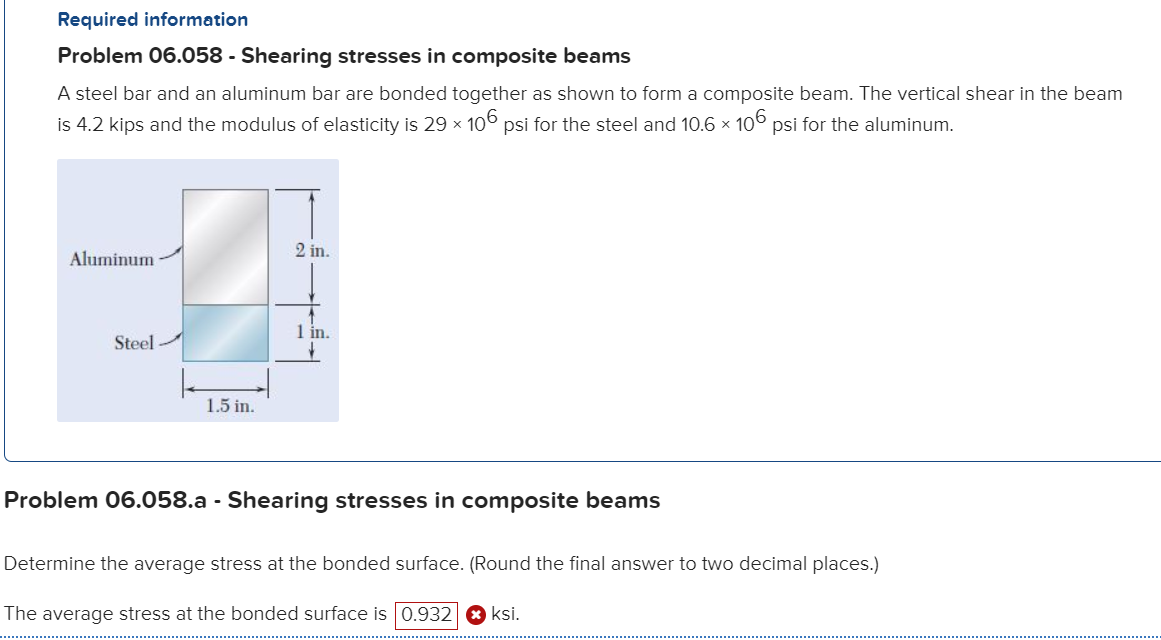 Solved Required information Problem 06.058 - Shearing | Chegg.com