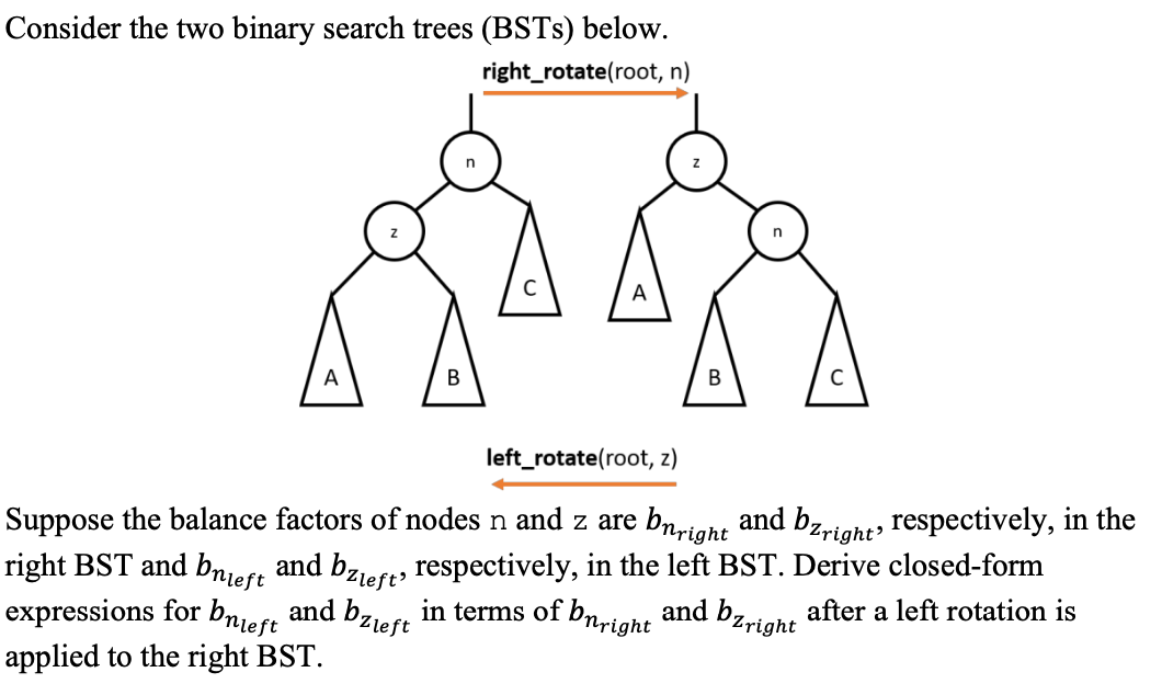 Consider the two binary search trees (BSTs) below. | Chegg.com