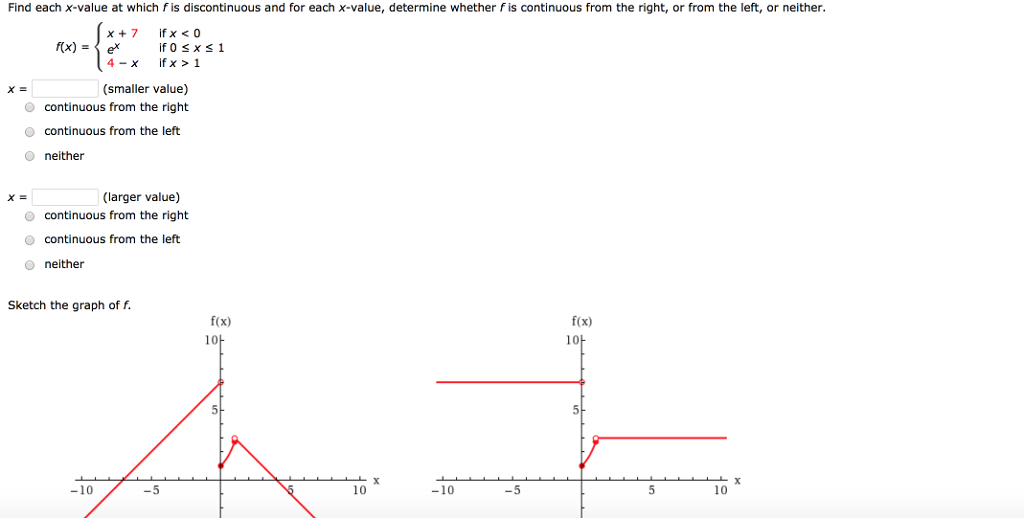 Solved Find each x-value at which fis discontinuous and for | Chegg.com