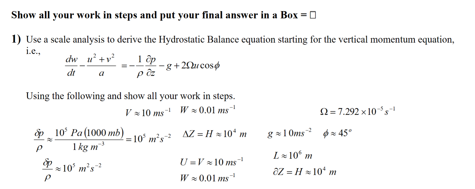 Solved Show all your work in steps and put your final answer | Chegg.com