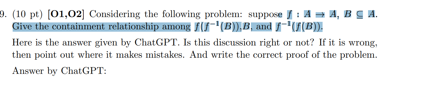 Solved (10 pt) [O1,O2] Considering the following problem: | Chegg.com