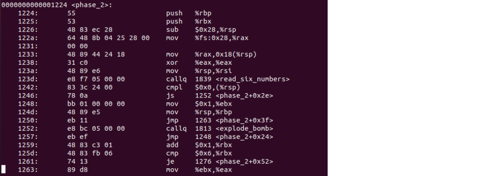 Solved It's a binary bomb lab phase 2,First number should be | Chegg.com