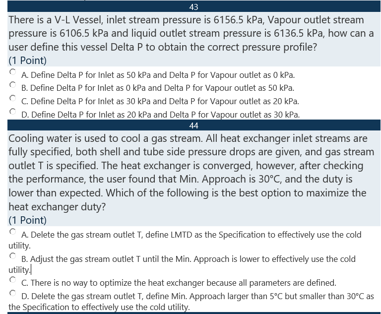 Solved Hi everyone, I have 2 Aspen HYSYS questions as | Chegg.com