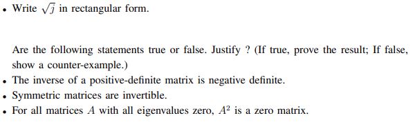Solved - Write j in rectangular form. Are the following | Chegg.com