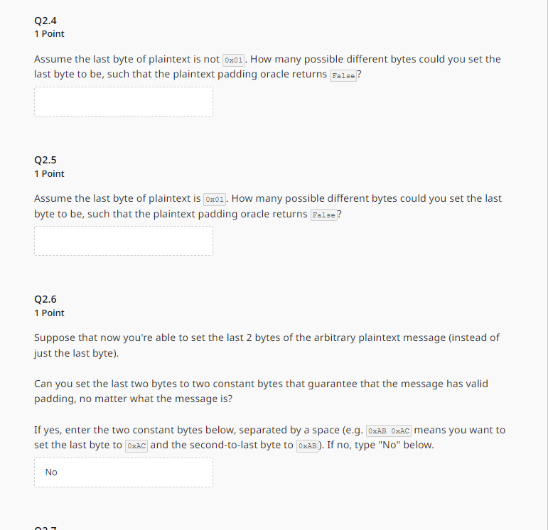 Solved Q2 Padding Oracle Attack Part 2 Plaintext Padding