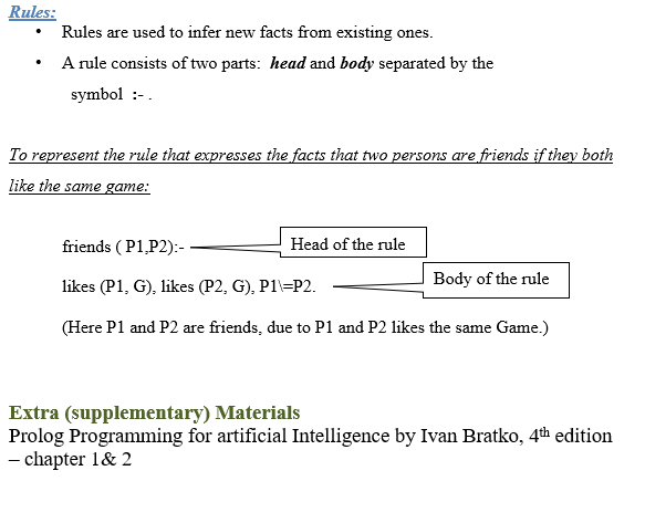 Solved Lab 02 Prolog Programming Concepts Objectives