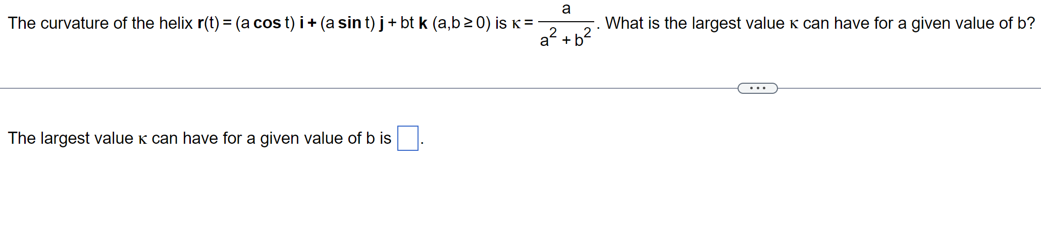 Solved The curvature of the helix | Chegg.com