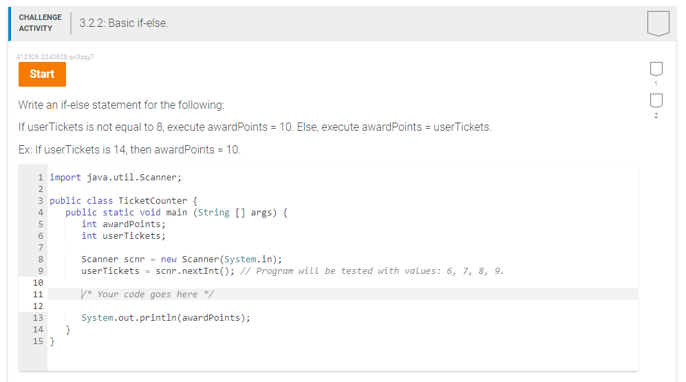 Solved 412526.2240628.q×3zqy7 Write an if-else statement for | Chegg.com
