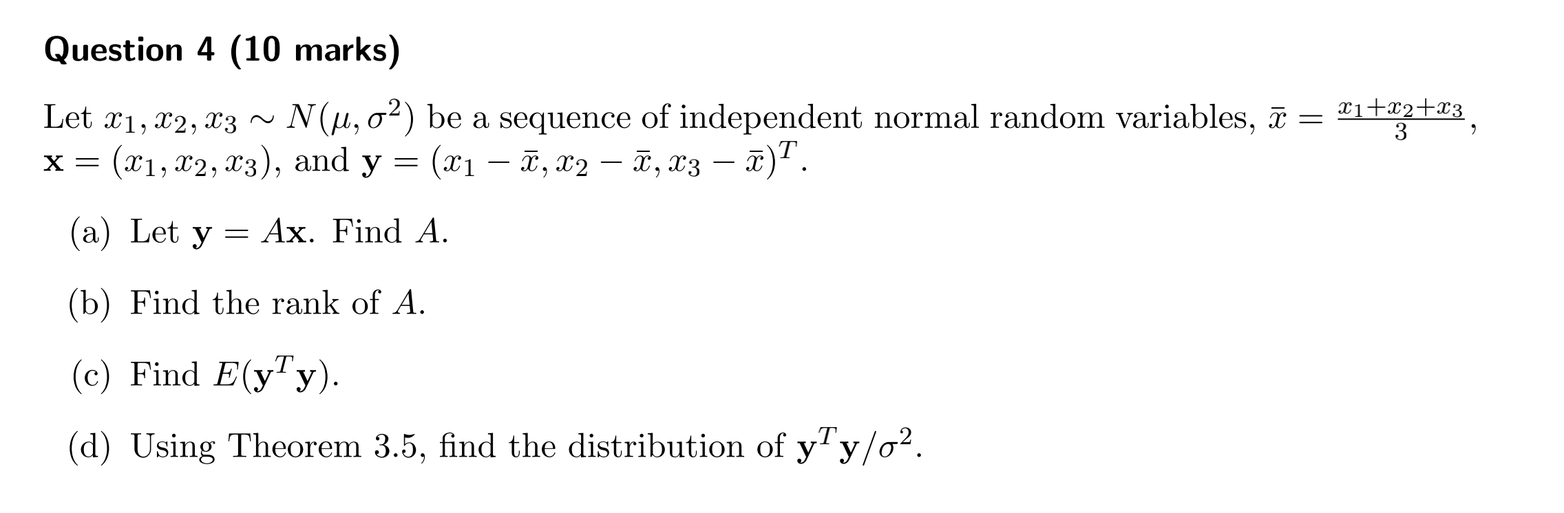 Solved Question 4 10 Marks Let 21 22 23 ~ Nu 02 Be A 