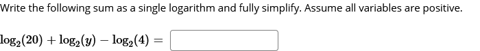 Solved Write the following sum as a single logarithm and | Chegg.com