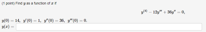 Solved Find yy as a function of xx | Chegg.com