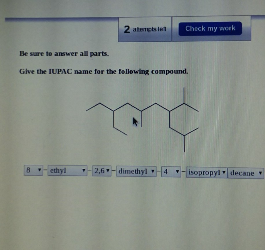 Solved 2 attempts left Check my work Be sure to answer all | Chegg.com