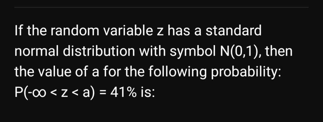 Solved If the random variable z has a standard normal | Chegg.com