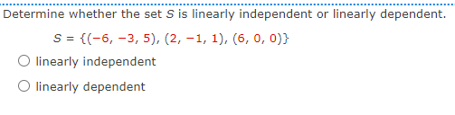 Solved Let the set (v1, v2} be linearly dependent. Determine | Chegg.com