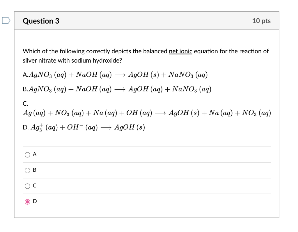 Solved Which of the following correctly depicts the balanced | Chegg.com