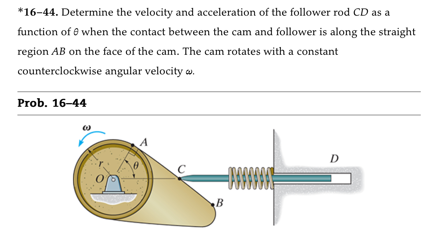 Solved *16-44. ﻿Determine the velocity and acceleration of | Chegg.com
