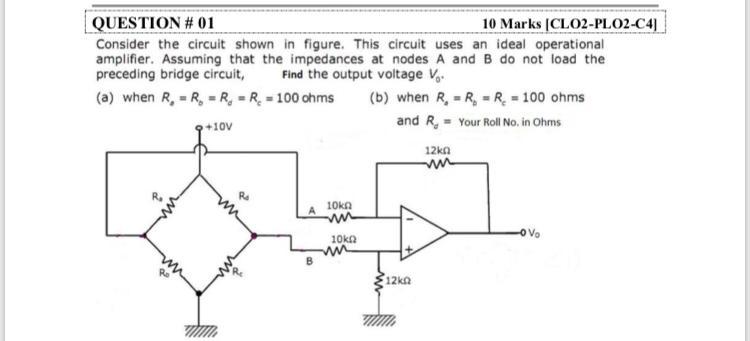 Solved QUESTION # 01 10 Marks (CLO2-PLO2-C4) Consider the | Chegg.com
