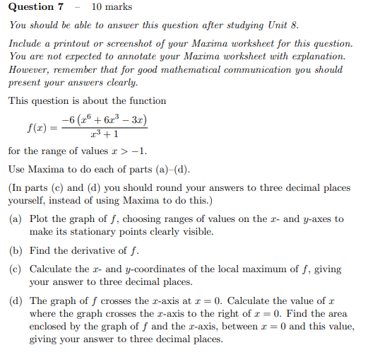Solved Question 7 10 marks You should be able to answer this | Chegg.com