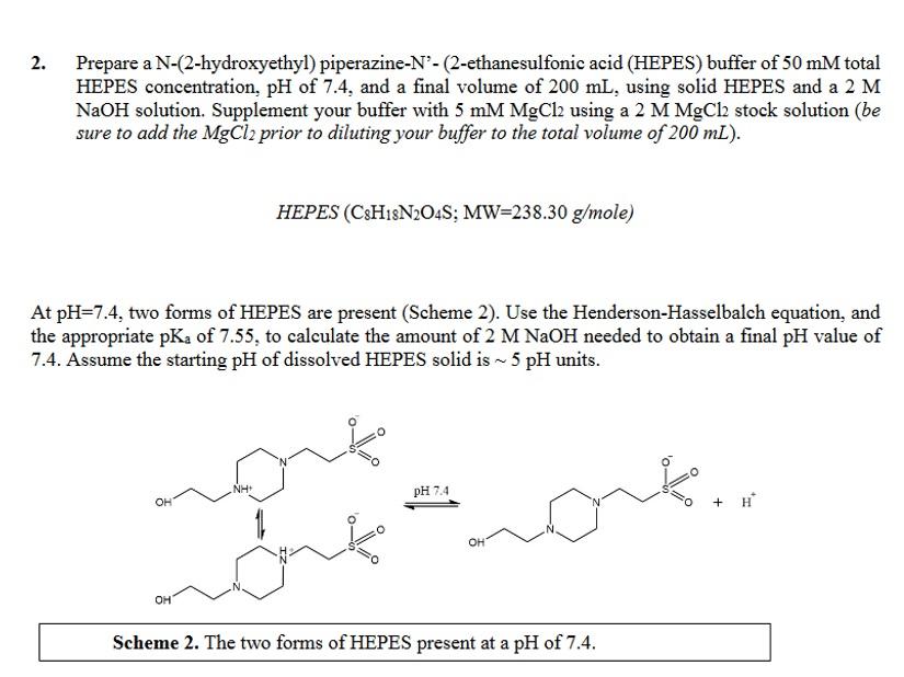 Solved 2. Prepare a N-(2-hydroxyethyl) piperazine-N'- | Chegg.com