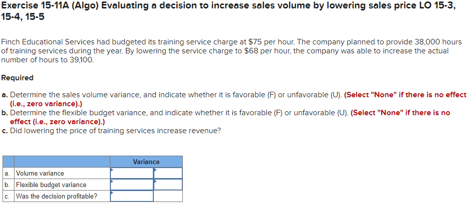 Solved Exercise 15-11A (Algo) Evaluating a decision to | Chegg.com