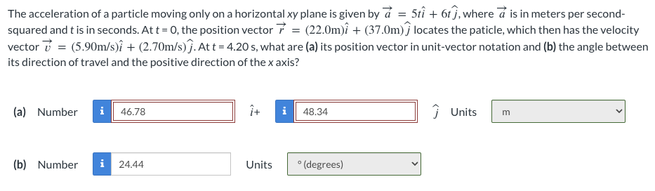 Solved The acceleration of a particle moving only on a | Chegg.com