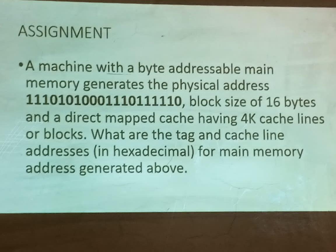 Solved ASSIGNMENT • A machine with a byte addressable main | Chegg.com