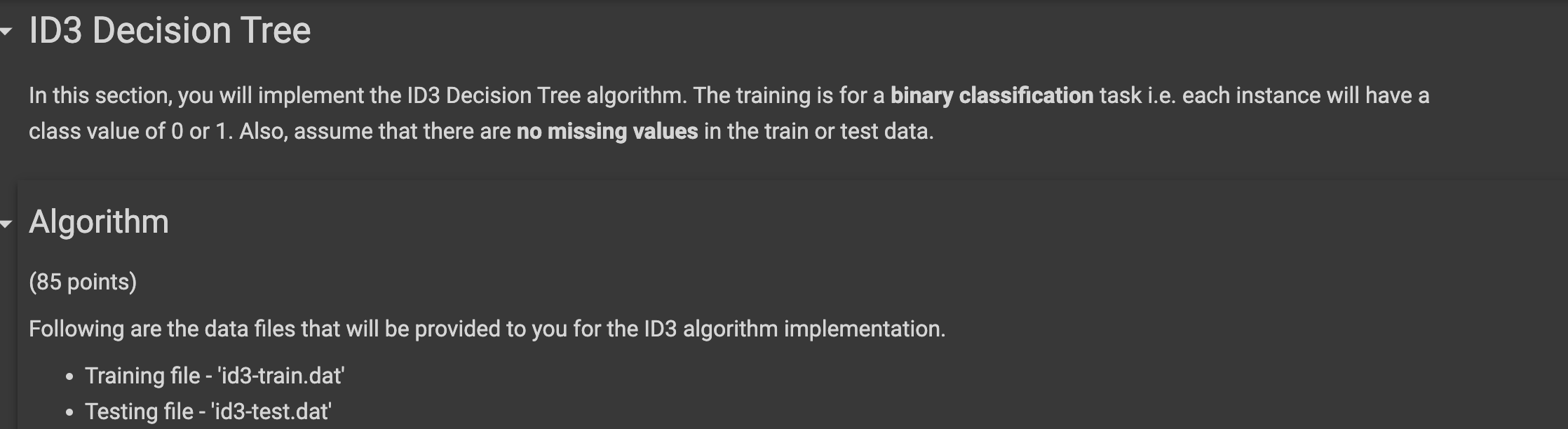 In this section, you will implement the ID3 Decision | Chegg.com