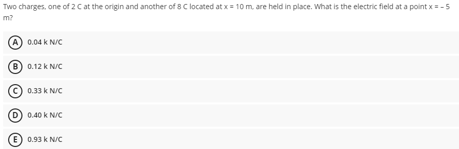 Solved Two charges, one of 2C at the origin and another of | Chegg.com