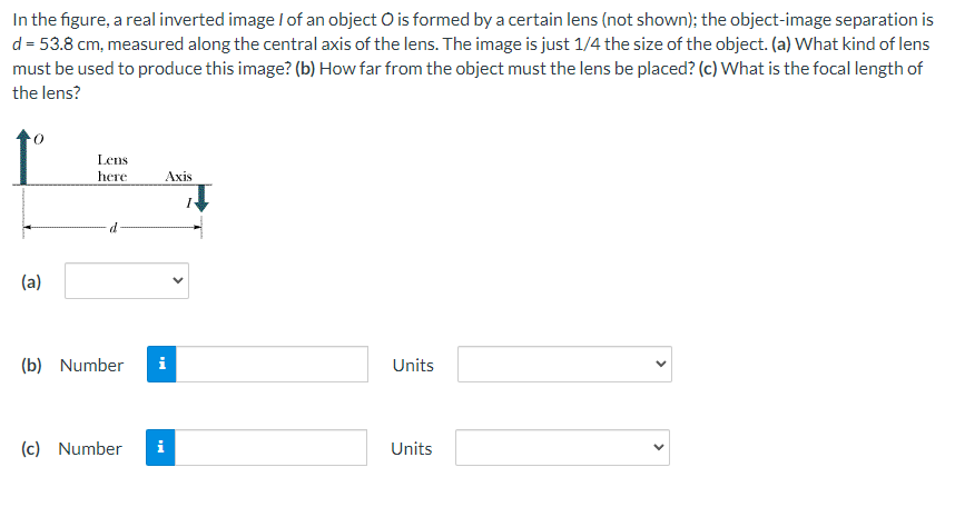 Solved In the figure, a real inverted image I of an object O | Chegg.com