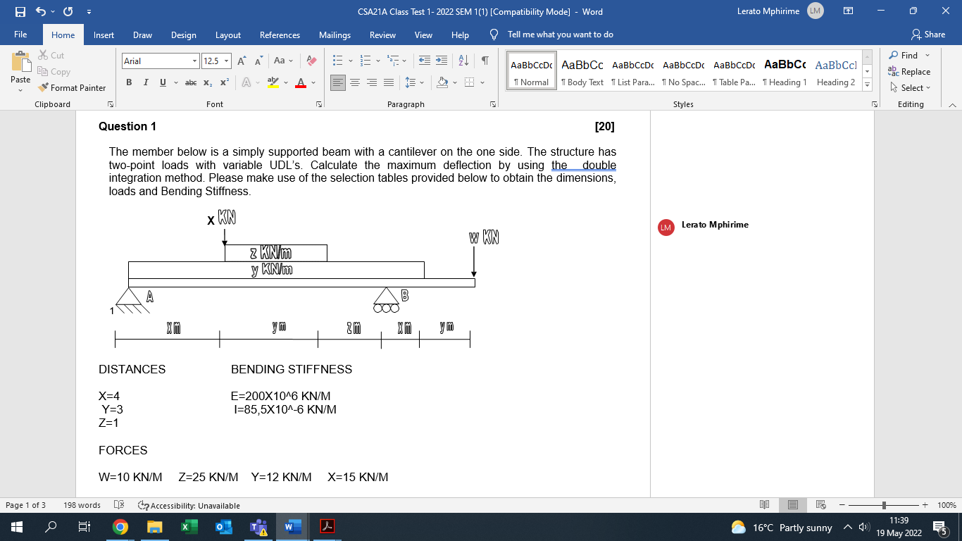 Solved B File Paste Home Insert Draw Design Layout Cut Arial | Chegg.com