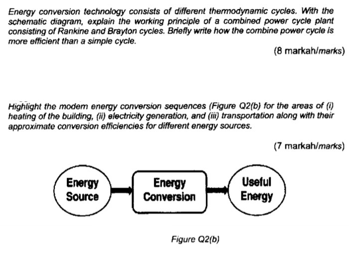 Solved Energy conversion technology consists of different | Chegg.com