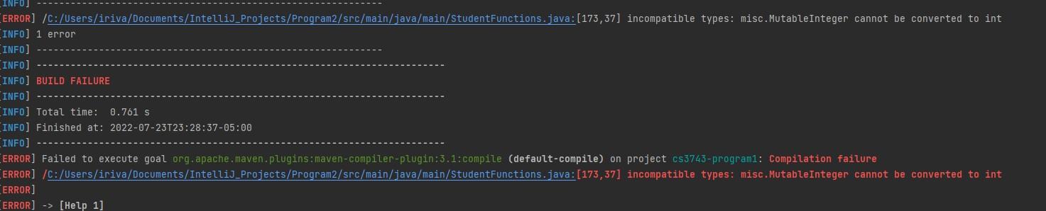 Solved I keep getting the same compilation error from this | Chegg.com