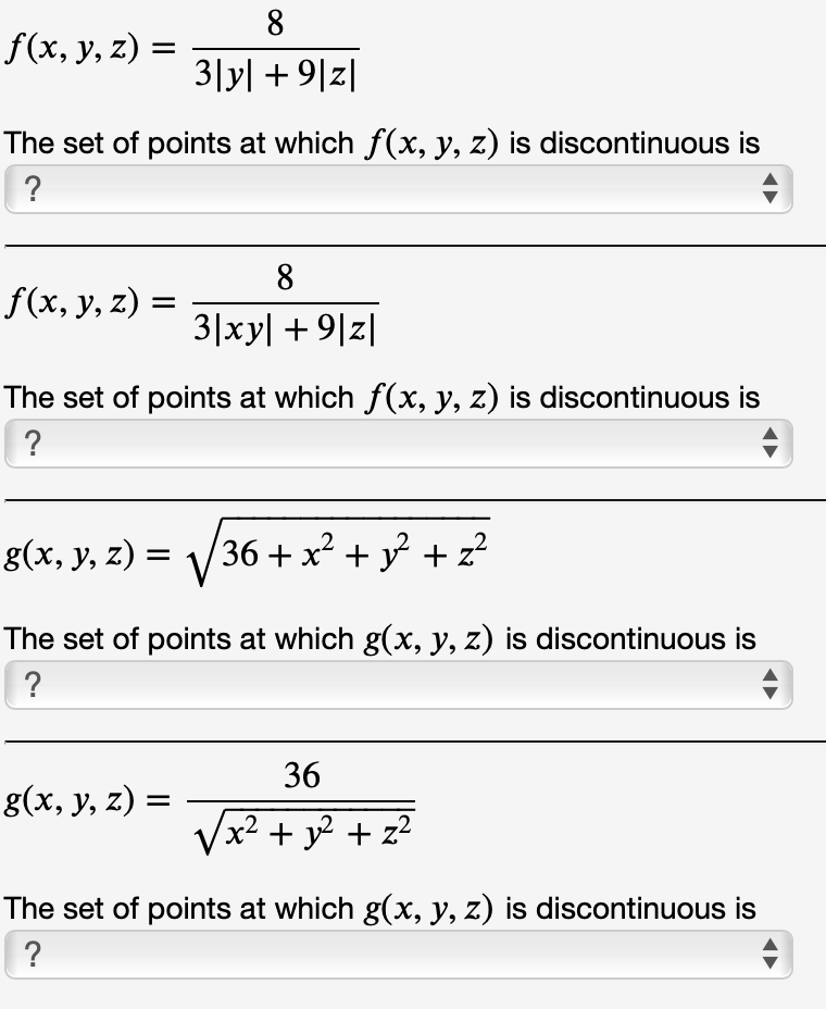 Solved Determine the set of points in the plane where each | Chegg.com