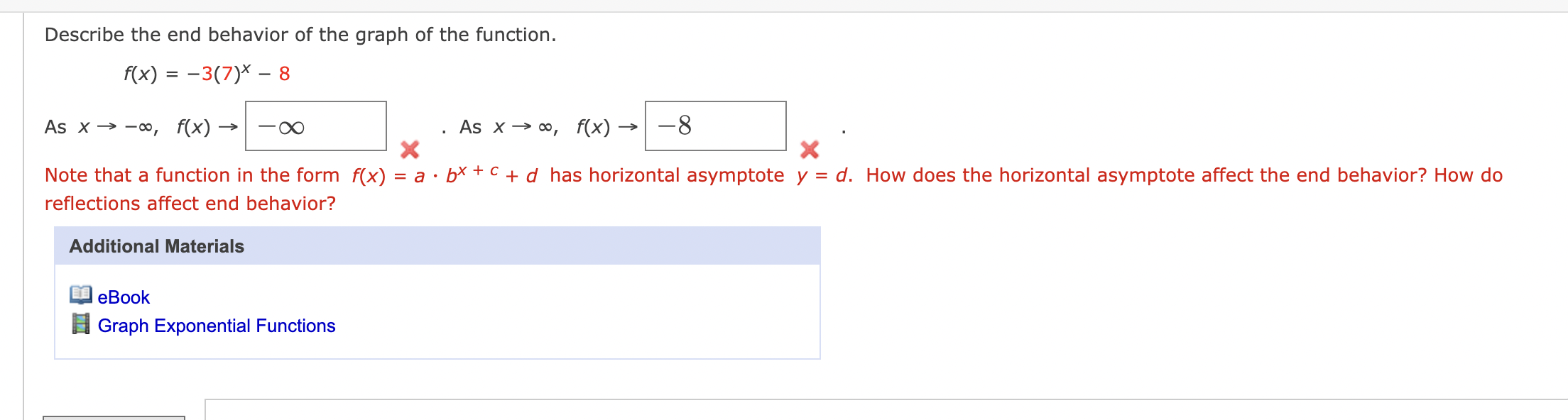 Solved Describe the end behavior of the graph of the | Chegg.com