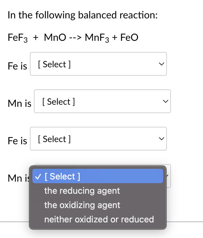 Solved In the following balanced reaction: | Chegg.com