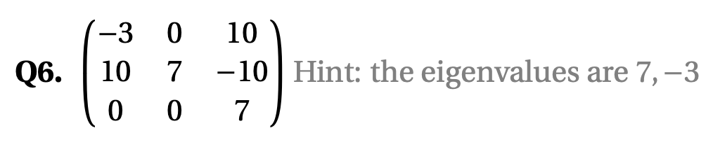 Solved (1) The characteristic polynomial. (2) Real | Chegg.com