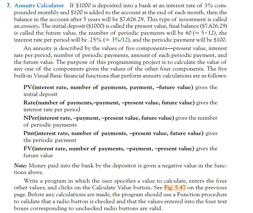 Use Visual Basic Programming Language Only Instead Chegg