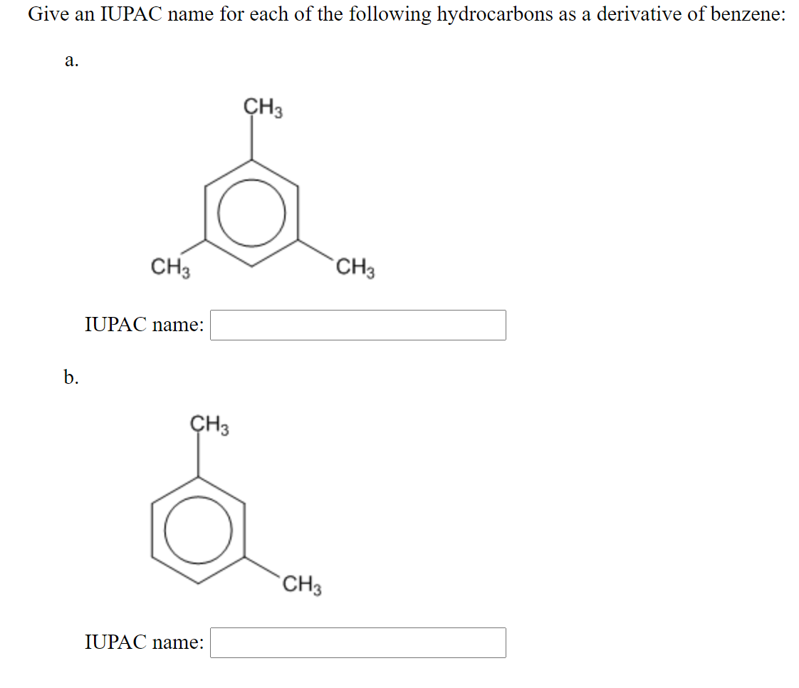 Solved Give an IUPAC name for each of the following | Chegg.com